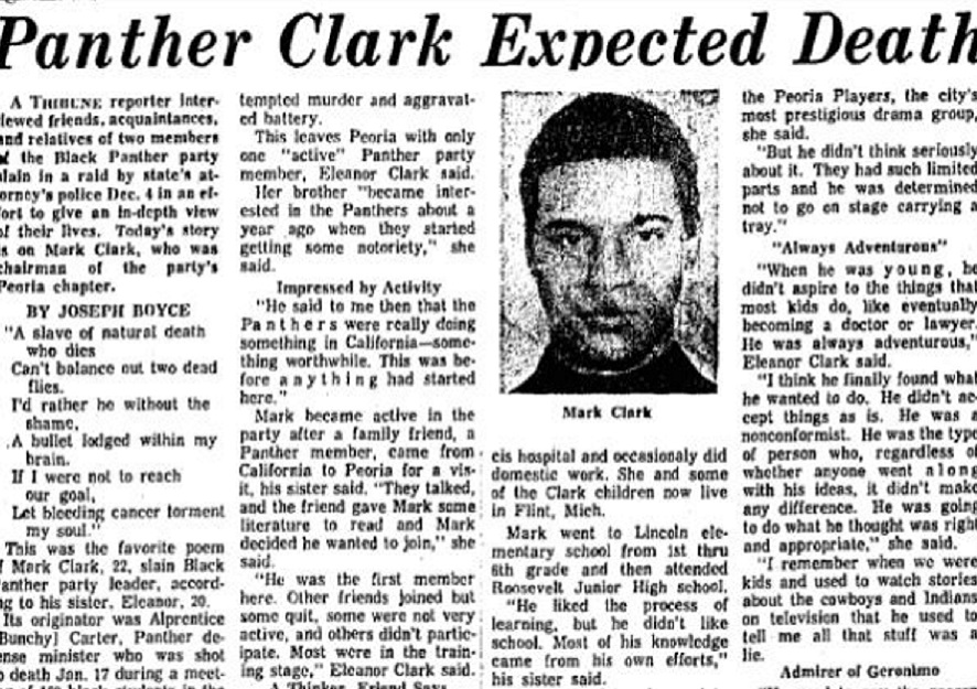 The overlooked story of Mark Clark, the 22-yr-old Black Panther ...